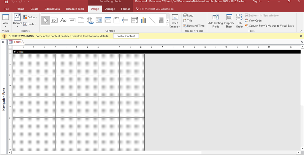 How To Create Forms In MS Access 2016